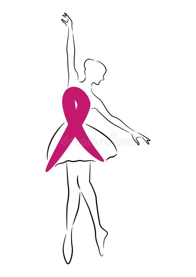 Pink Ribbons Dancing Stock Illustrations – 36 Pink Ribbons Dancing ...