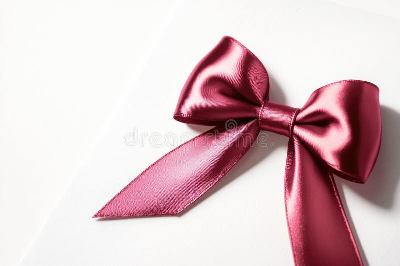 A Pink Ribbon Wrapped Around a Plain White Gift Box, Ready for ...