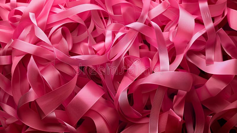 Pink Ribbons Patterns Were Overcrowded. Stock Illustration ...