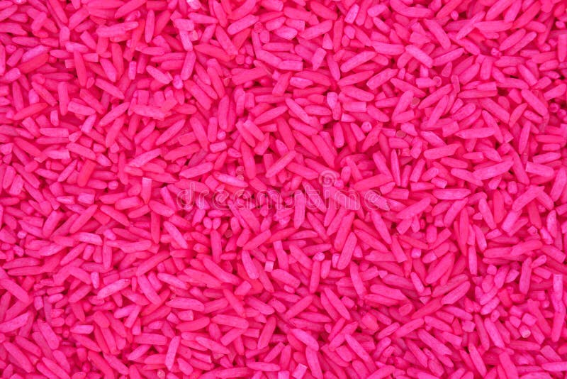 Pink Rice from Above View for Texture Stock Image - Image of texture ...