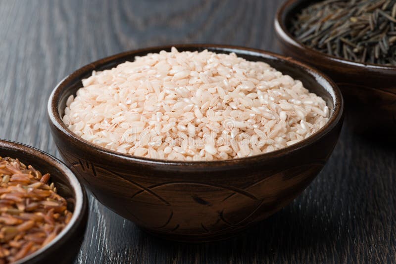 Pink rice in ceramic bowl stock photo. Image of culture - 40590878