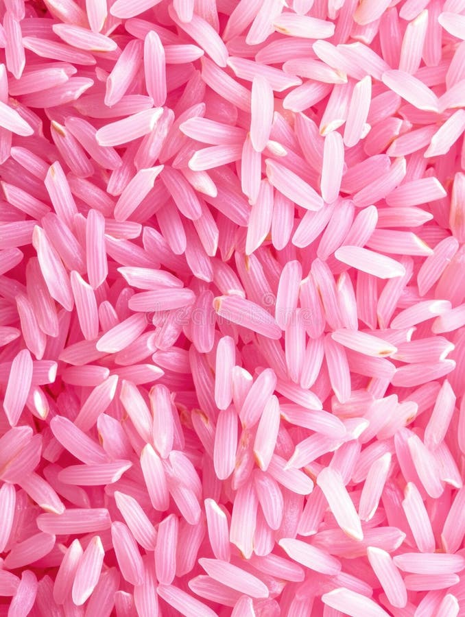 Pink Rice Pile Close-Up stock image. Image of food, closeup - 376504539