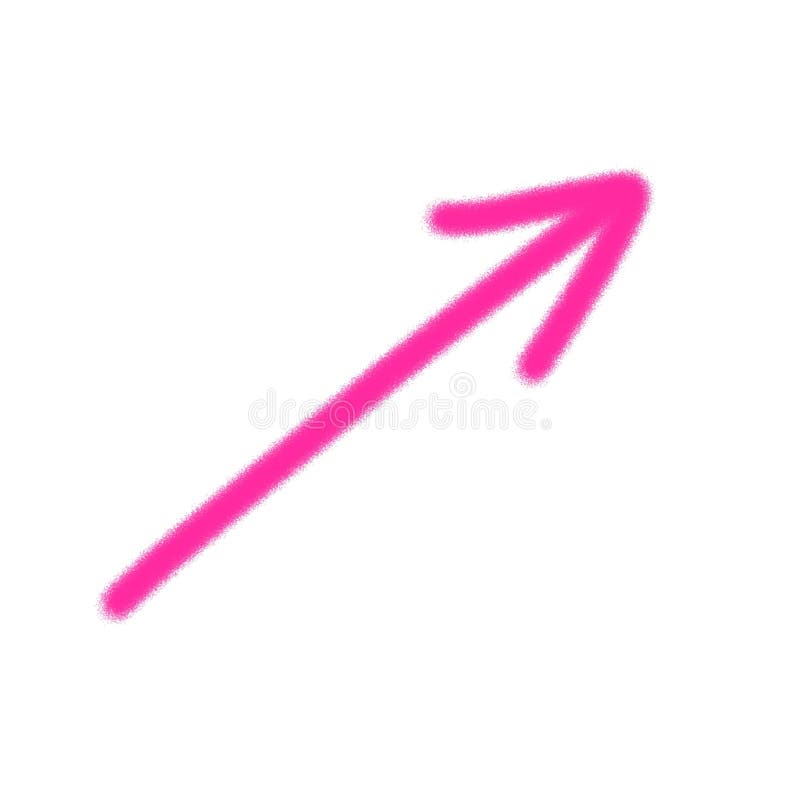 Pink Right Arrow by Handwrite Style Stock Vector - Illustration of ...
