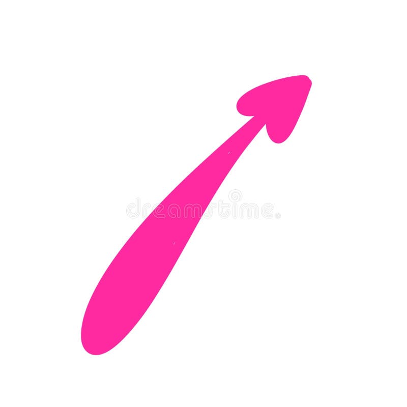 Pink Right Arrow by Handwrite Style Stock Illustration - Illustration ...