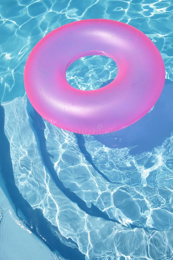 Rubber Ring in the Swimming Pool Stock Image - Image of inflatable ...