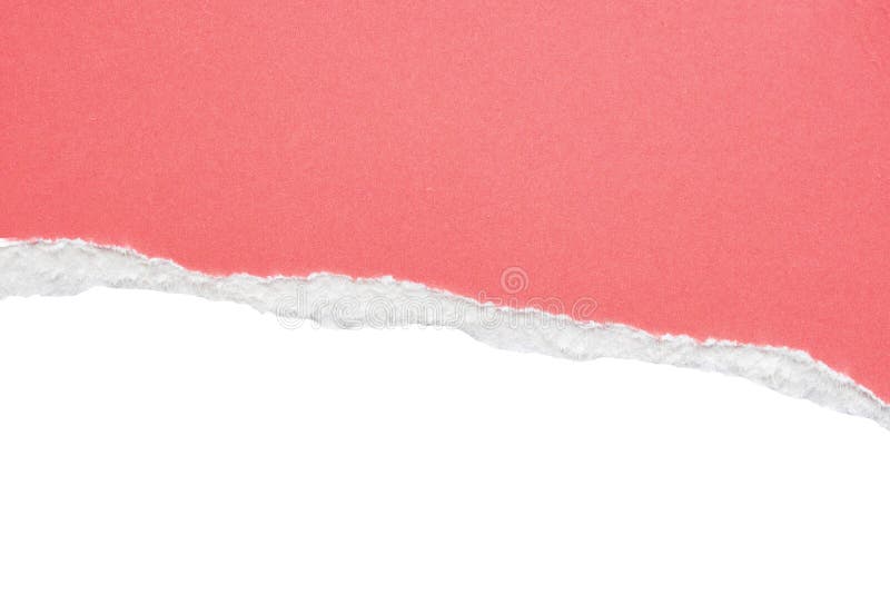 Pink Ripped Paper Torn Edges Strips Isolated on White Background Stock ...