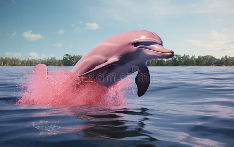 Pink River Dolphin Symphony Stock Photo - Image of south, vulnerable ...