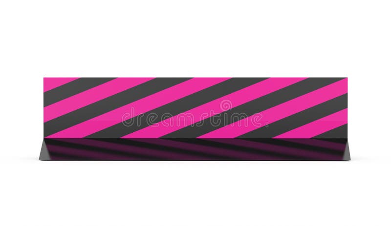 Pink Road Blockade Isolated Stock Illustration - Illustration of ...