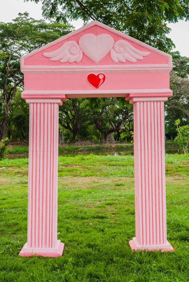 Pink Romantic Gate stock photo. Image of sweet, field - 31195492