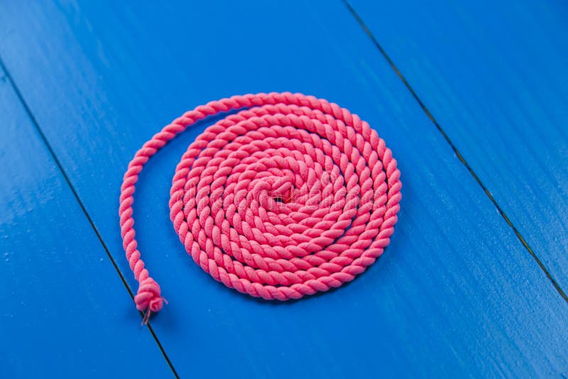 Pink Rope Bow Flower Form Isolated on White Stock Image - Image of ...