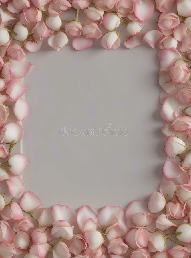 Pink Rose Frame Rose Border Rose Frame Stock Illustration ...