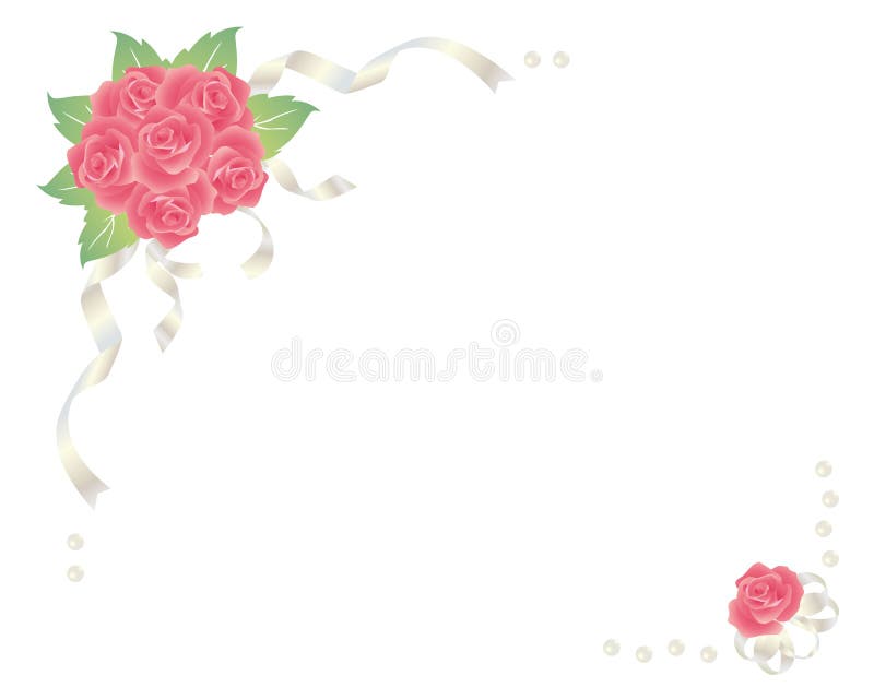 Pink rose and pearl frame stock vector. Illustration of pearl - 175372714