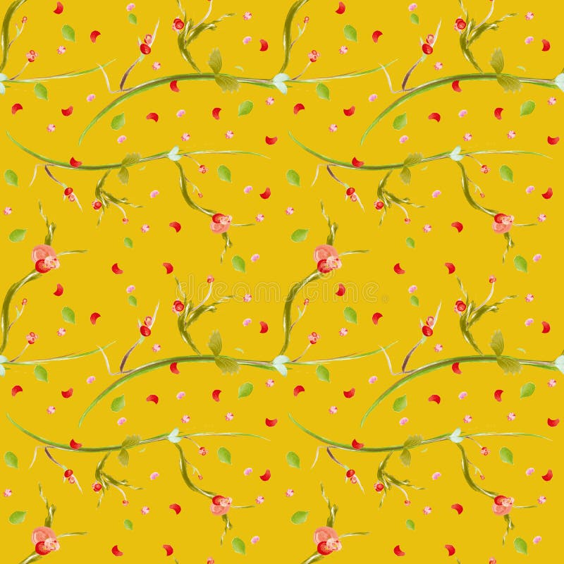 Pink Rose Watercolor Seamless Repeat Pattern Print Background Stock ...