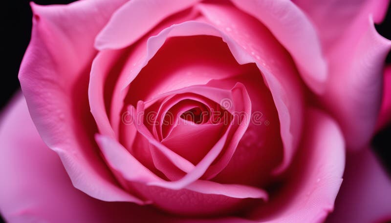 A Pink Rose with a White Center Stock Illustration - Illustration of ...