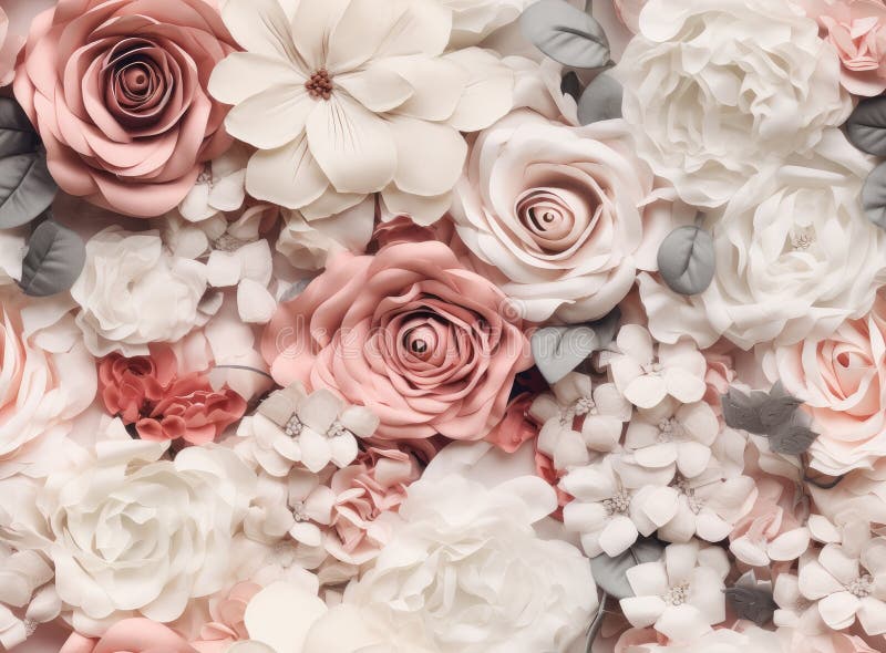 Pink Roses Background. Retro Filter. SEAMLESS PATTERN. SEAMLESS ...