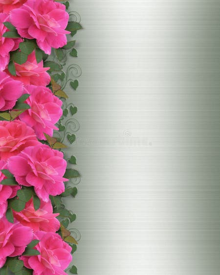 Pink Roses Border Invitation Stock Illustrations – 17,795 Pink Roses ...