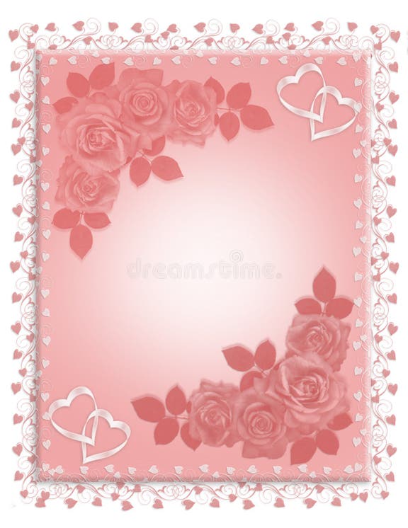 Pink Roses Border Invitation Stock Illustrations – 17,795 Pink Roses ...