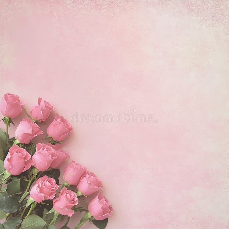 Pink Flowers Corner Borders Stock Illustration „Watercolor Flowers