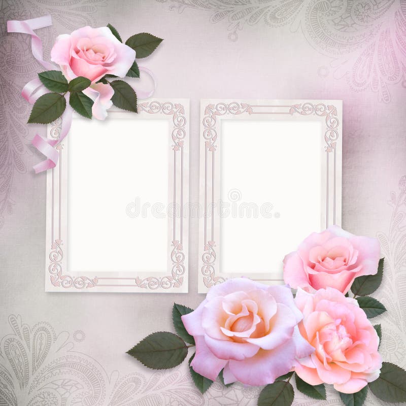 Vintage Pink Roses Border Stock Illustrations – 8,009 Vintage Pink ...
