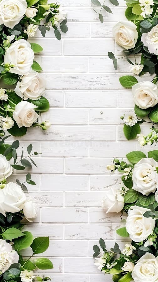 Pink Roses and Greenery are Arranged Artistically on a Gray Surface ...