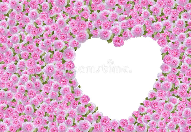 Pink roses and heart stock image. Image of romantic, pastel - 20573699