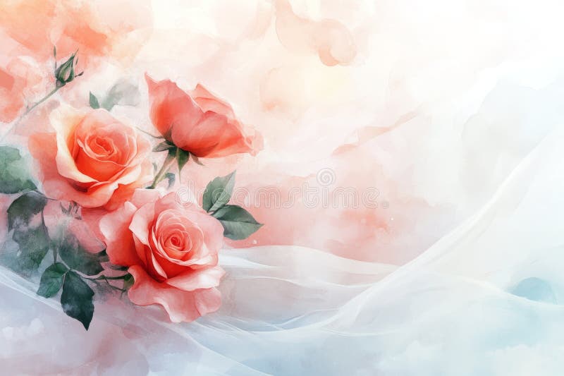Pink Roses Lie on a Table Covered with a Delicate Bridal Veil, Creating ...