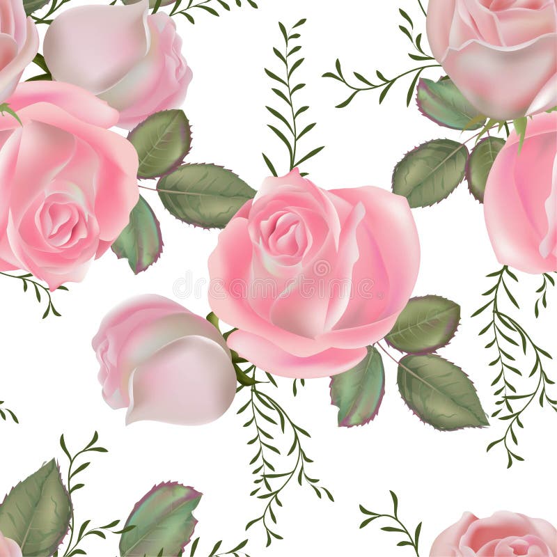 Pink Roses and Sampaguita Jasmine Bouquet Seamless Pattern Vector ... Pink Roses and Sampaguita Jasmine Bouquet Seamless Pattern Vector ...