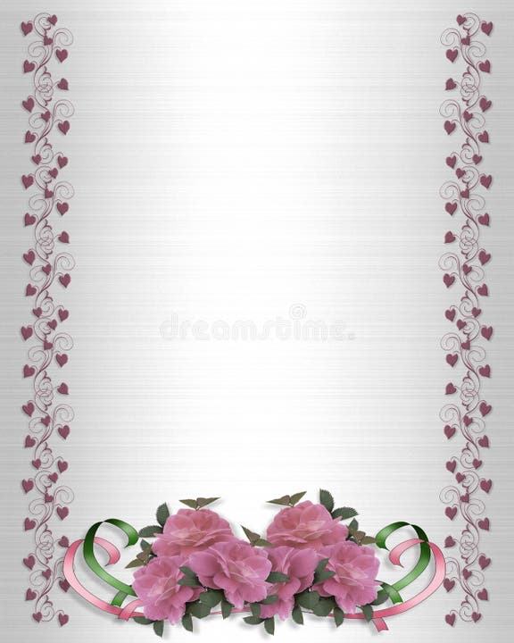 White Pink Roses Wedding Border Stock Illustrations – 11,588 White Pink ...
