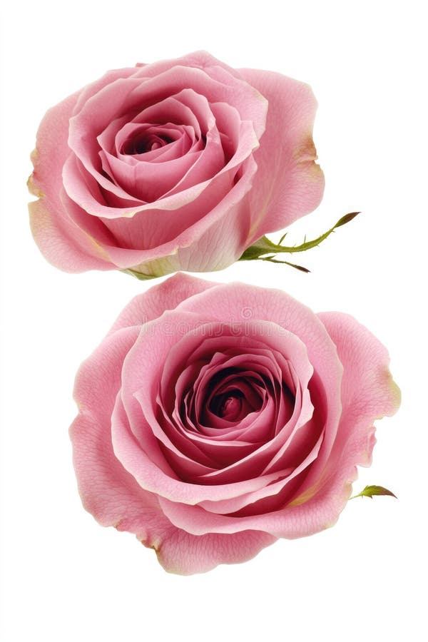 Pink Roses on a White Surface, a Symbol of Love and Appreciation Stock ...