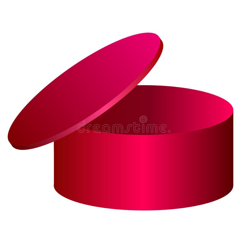 Pink Round Box. Vector Illustration Stock Illustration - Illustration ...