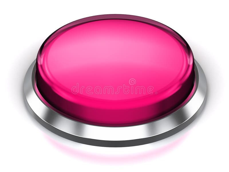 Pink round button stock illustration. Illustration of assistance ...