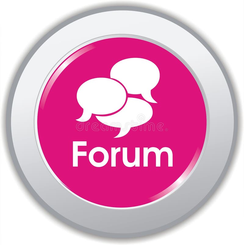 Button with Forum Written on it Stock Illustration - Illustration of ...