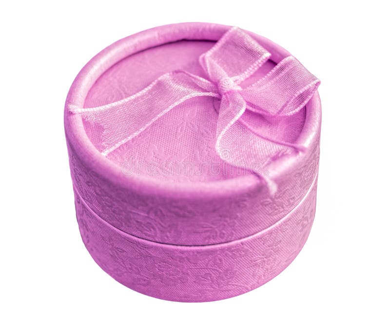 945 Pink Round Gift Box Isolated White Background Stock Photos - Free ...