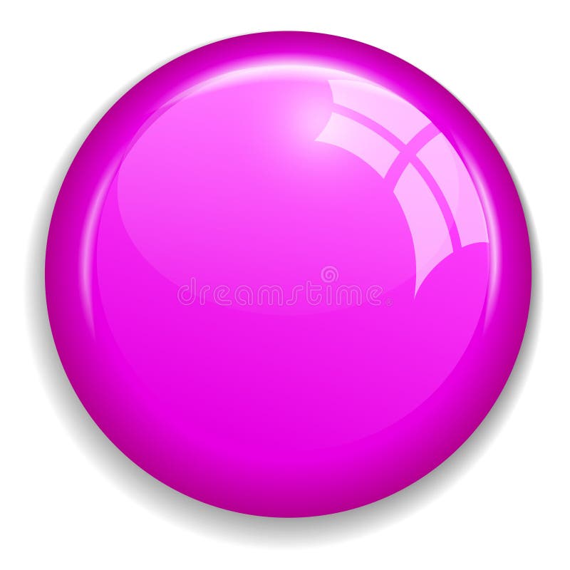 Pink round magnet button stock vector. Illustration of glassy - 300914368