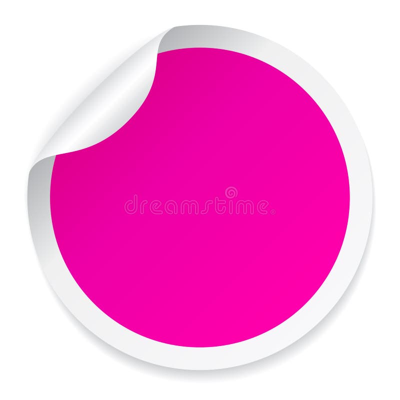 Pink round sticker stock vector. Illustration of banner - 79086638