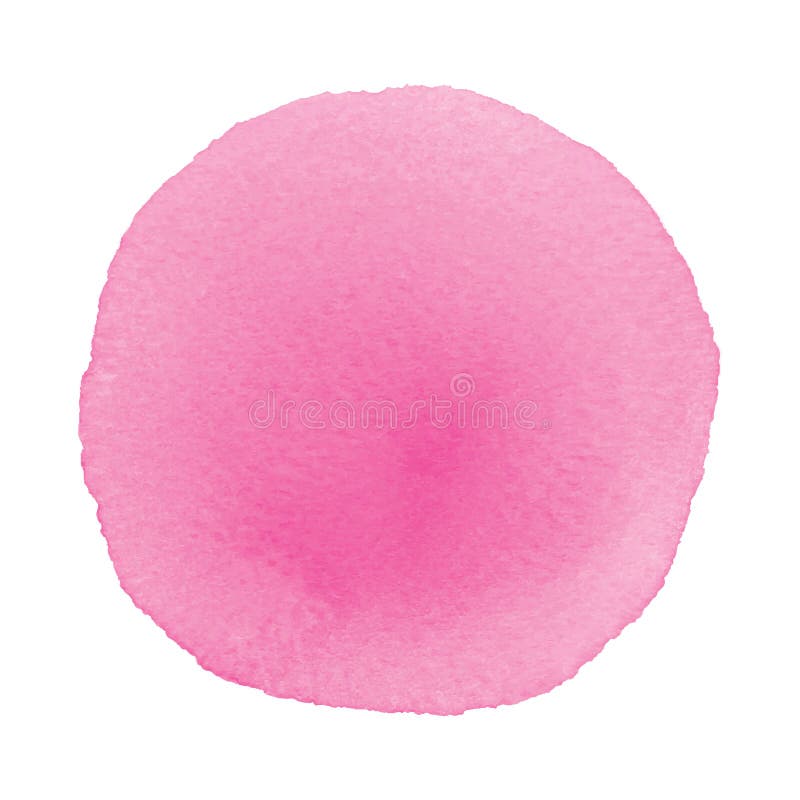 Pink Round Watercolor on White Background Stock Illustration ...