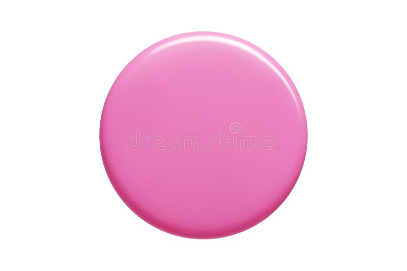 Pink Rounded 3d Banner in Vector Style with Smooth Gradient and Glossy ...