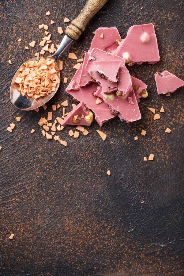 Pink or Ruby Chocolate, Trendy Food Stock Photo - Image of belgium ...