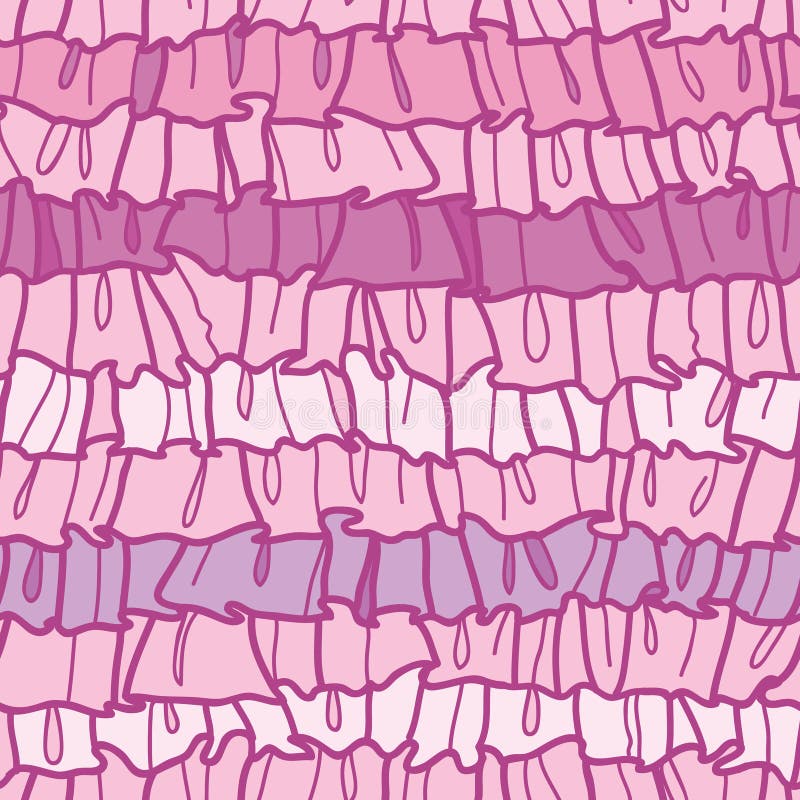Pink Ruffle Fabric Stripes Seamless Pattern Stock Vector - Illustration ...