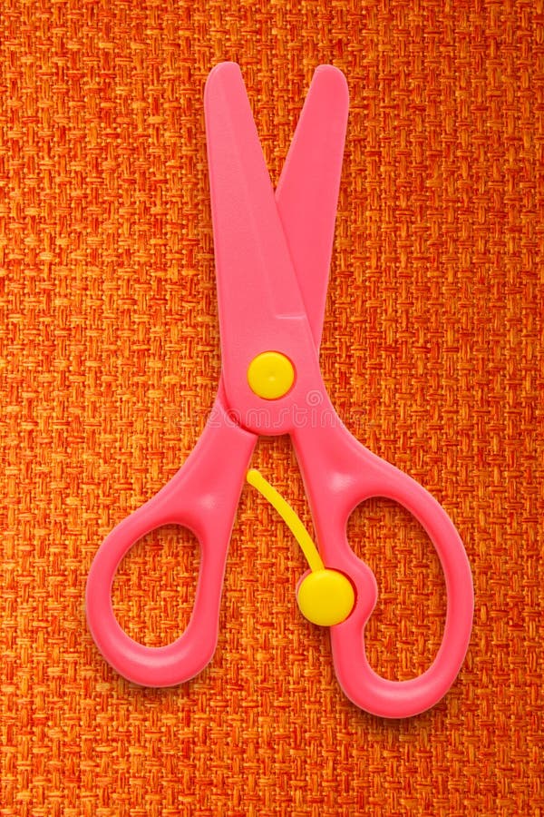 Pink Safe Children Scissors Stock Image - Image of scissors, colorful ...