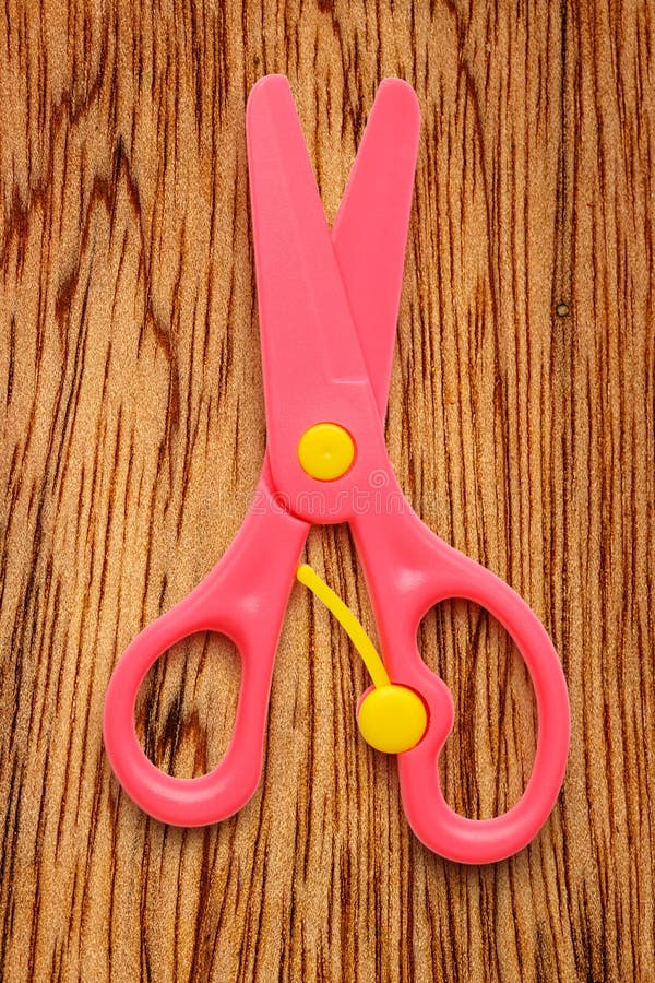 Pink Safe Children Scissors Stock Photo - Image of safe, equipment ...