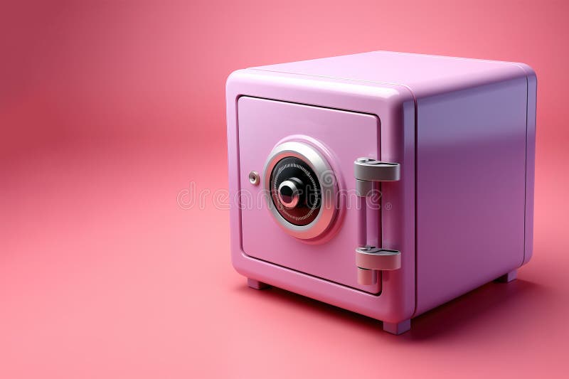 Pink Safe with Space for Text Stock Illustration - Illustration of ...