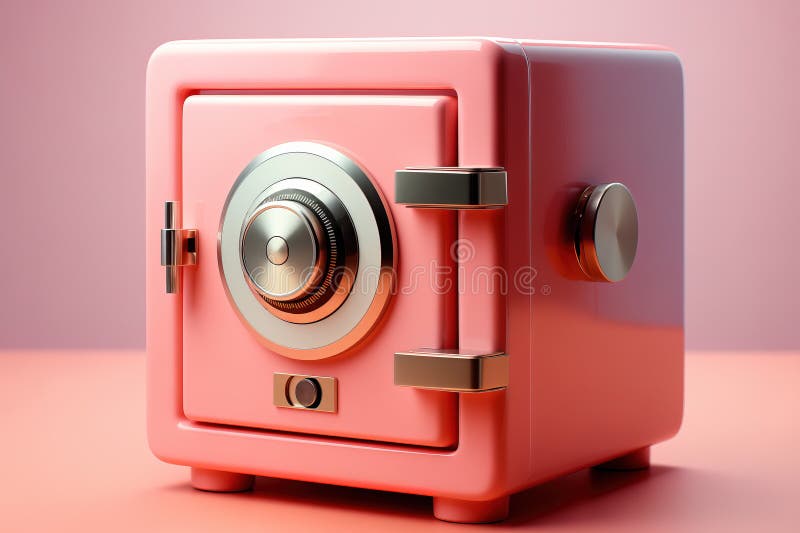 Pink Safe with Space for Text Stock Illustration - Illustration of ...
