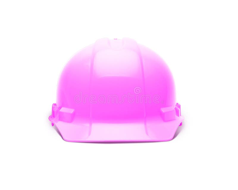 Safety Construction Pink Hard Hat Isolated on a White Background with ...