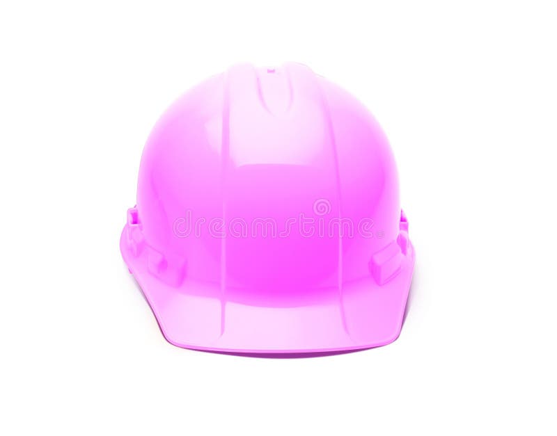 Hot Pink Safety Construction Hard Hat Isolated on a White Background ...
