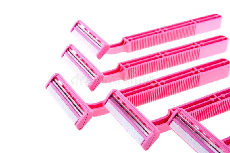Pink safety razors stock photo. Image of personal, grooming - 11057978