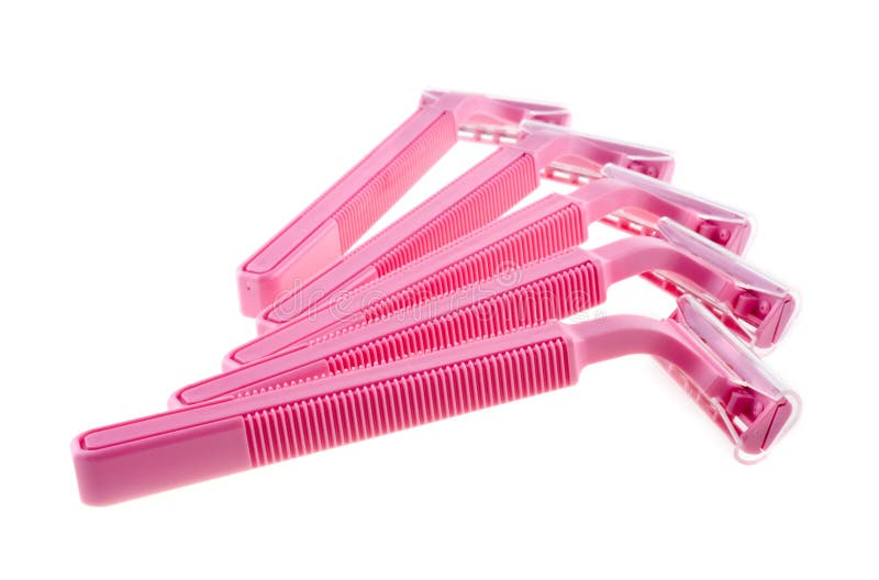 Pink safety razors stock image. Image of pink, removal - 11710289