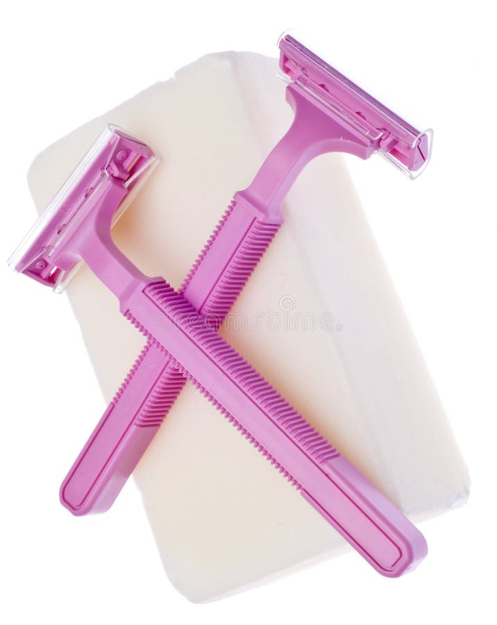 Pink Safety Razors stock photo. Image of clipping, pink - 16691574