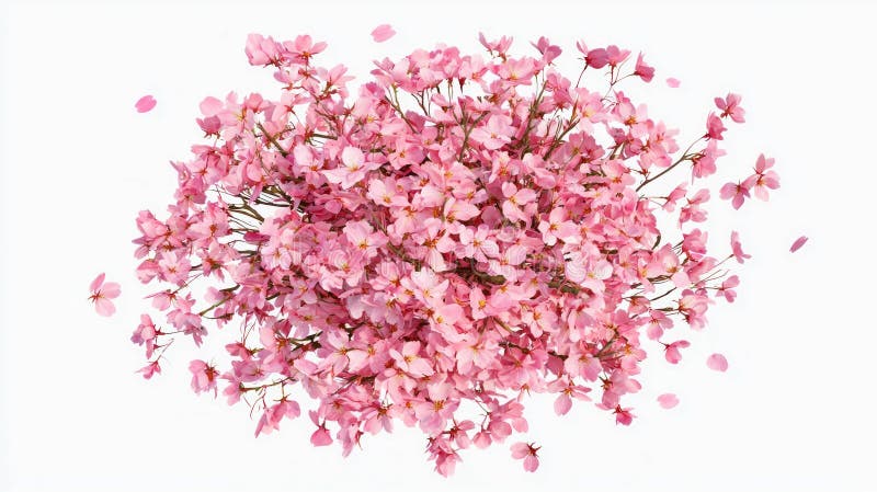 Pink Sakura Petals Falling Gracefully Spring Blossom Scene Stock Photos ...
