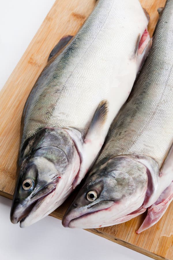 Two Pink Salmon stock image. Image of cutting, seafood - 132700403